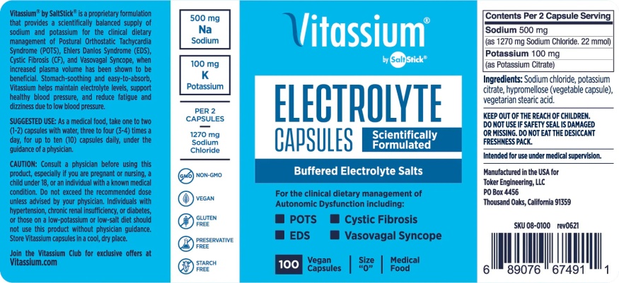 Saltstick Vitassium Electrolyte Capsules | 100 Caps Per Bottle ...