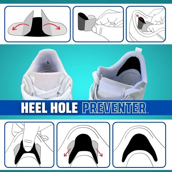 Trainer Armour Heel Hole Preventer | Shoe Protector for Active Wear ...